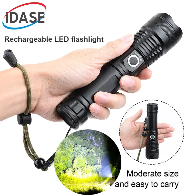 Powerful-XHP70-Flashlight-5-Modes-usb-Zoom-led-torch-lantern-18650-or ...