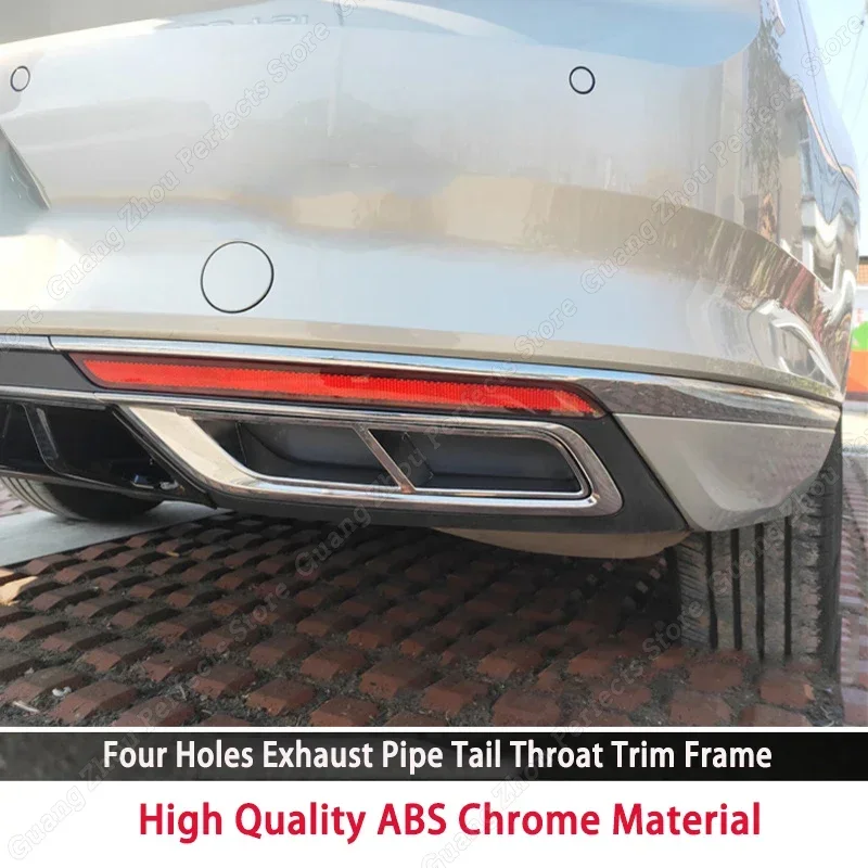 For-VW-Passat-B8-5-Body-Kit-2020-2022-Four-Holes-Rear-Exhaust-Chrome ...