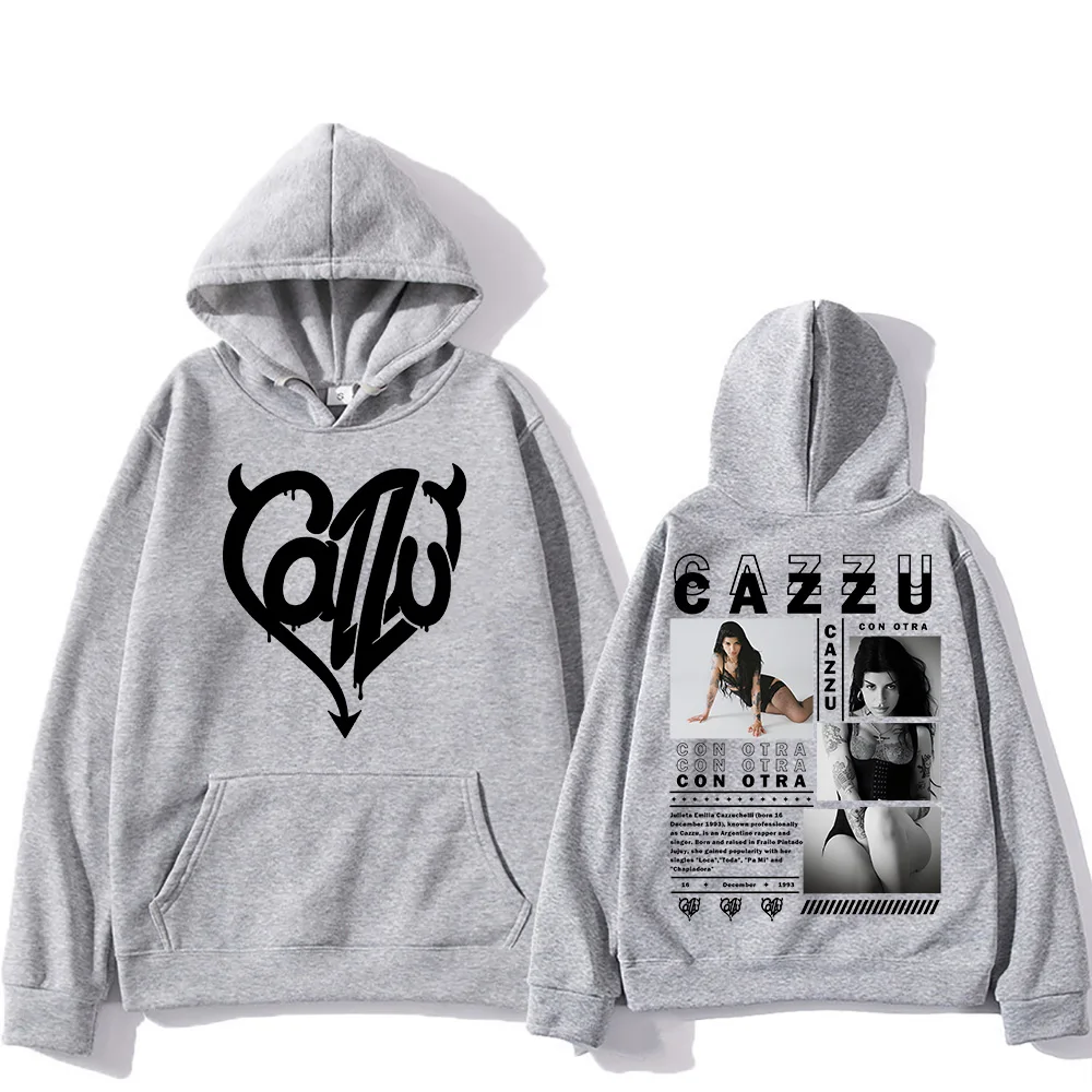Cazzu Con Otra New Album Hoodie Cazzu Retro Design Aesthetic Pullover ...