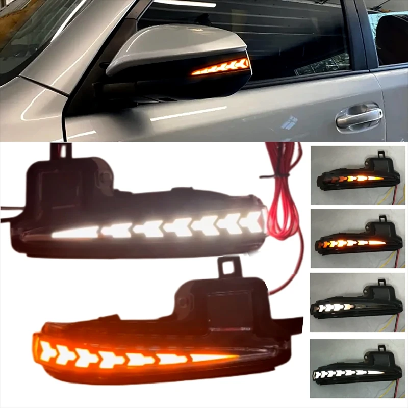 2Pcs Car LED Rear View Mirror Turn Signal Light Dynamic Lamp For Toyota ...
