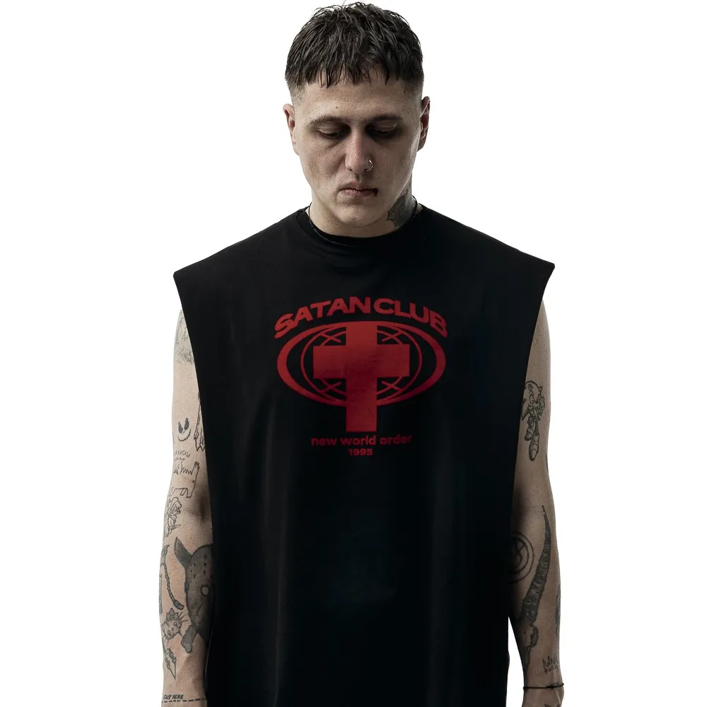 Harajuku-Oversized-Streetwear-Men-s-Tshirt-Satan-Club-Graphic-Print ...