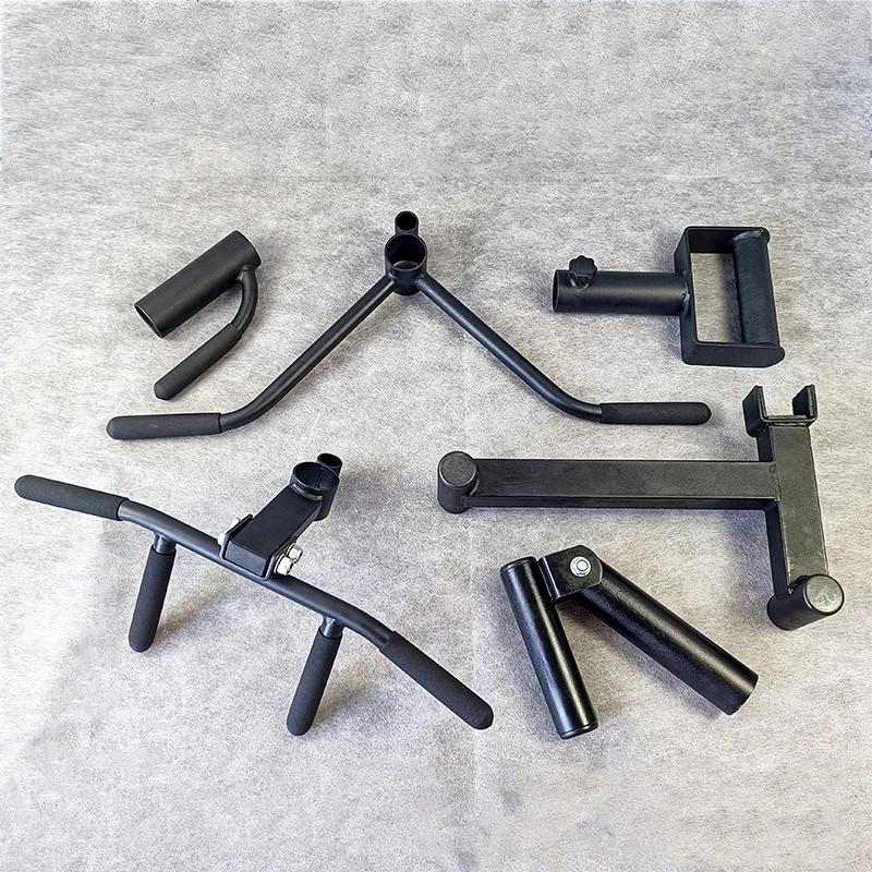 Home Gym Barbell Attachment Hand Grips Fitness Rowing V Bar Core ...