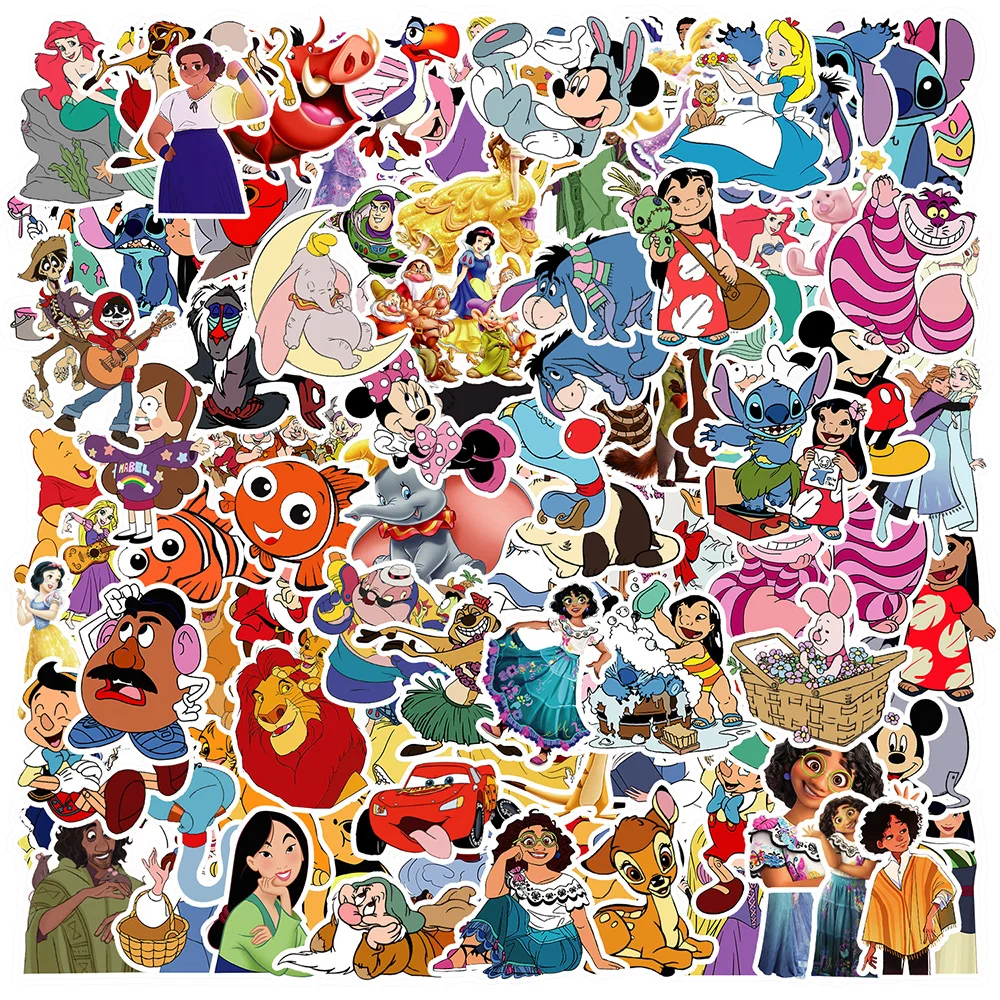 10-30-50PCS-Mix-Disney-Cartoon-Stickers-Cute-Micky-Stitch-Princess ...