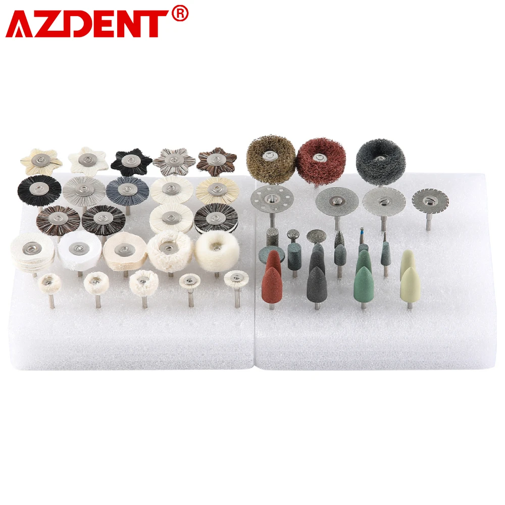 AZDENT 51Pcs/Box Dental Lab Polishing Kit Laboratory HP Polisher Set 2 ...