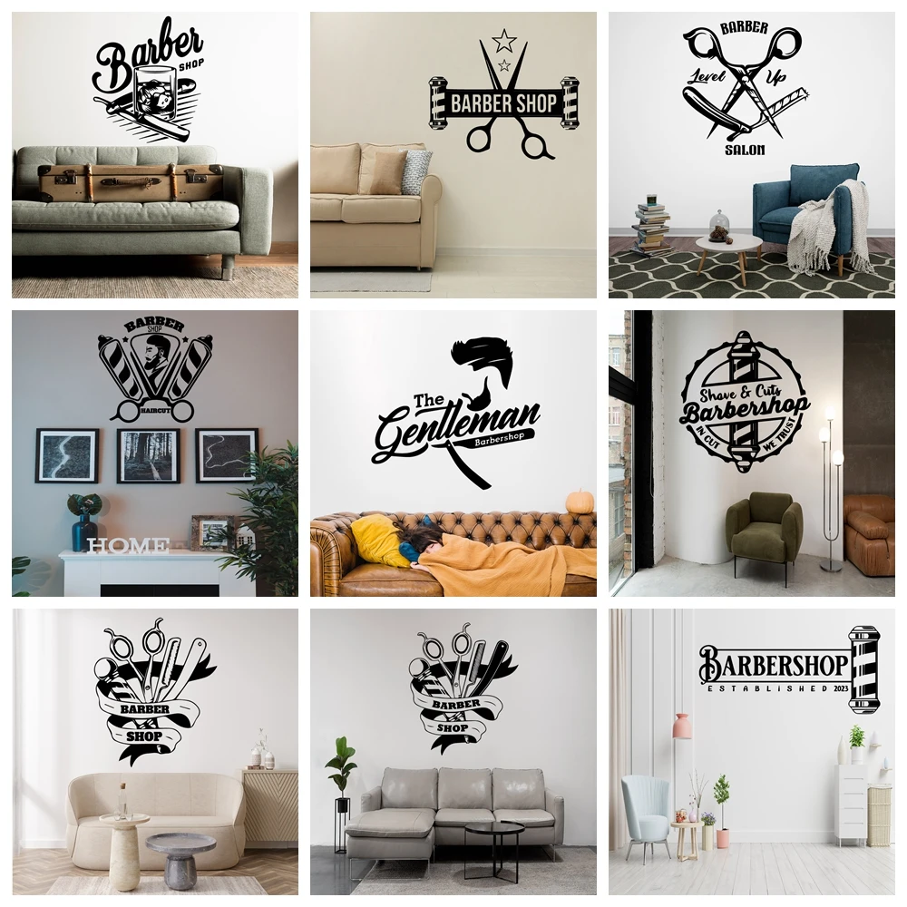 1-PC-Barber-Shop-WALL-STICKER-Vinyl-Wall-Sticker-Home-Decor-Stikers-For ...