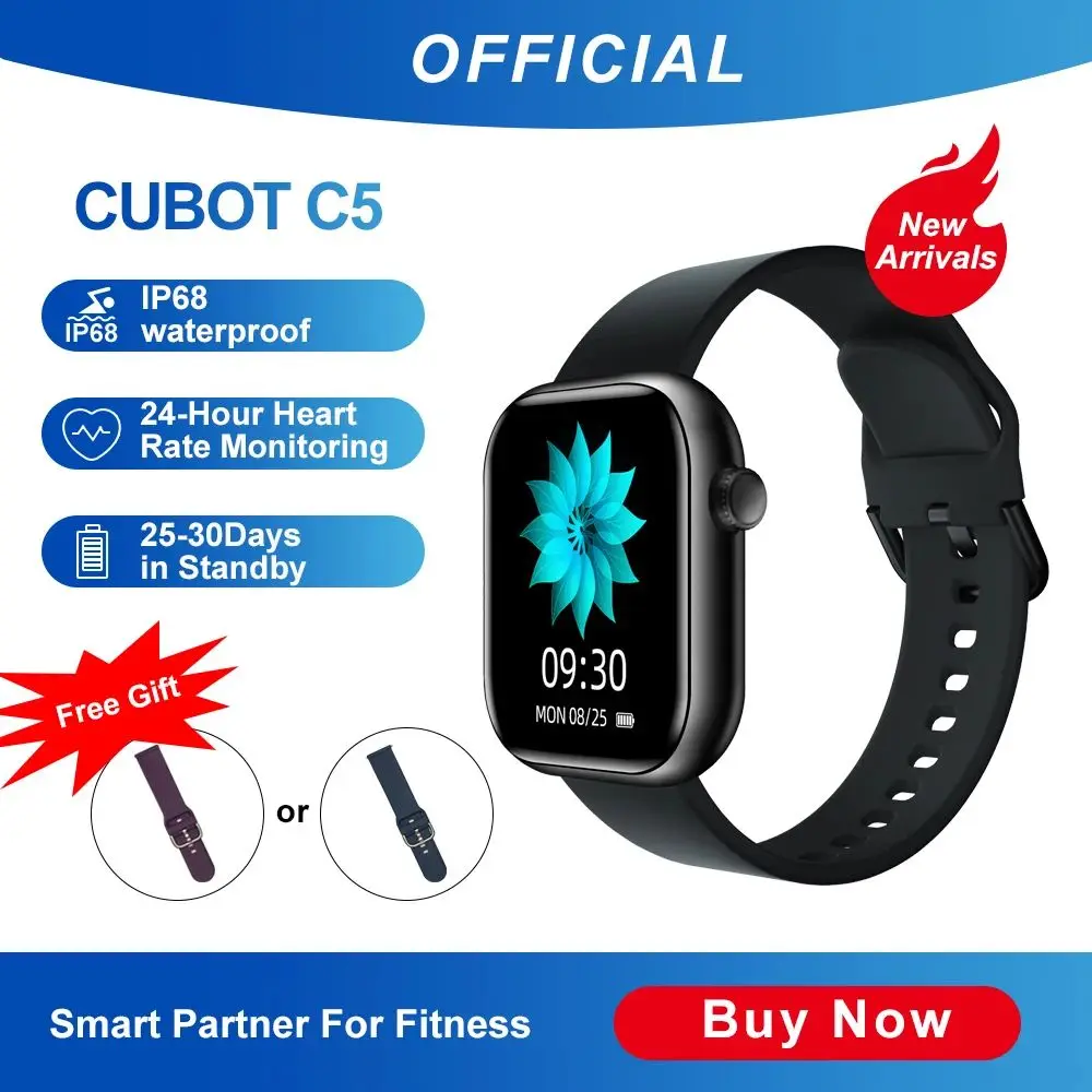 Cubot-C5-SmartWatch-1-7-Calor-as-deporte-Monitor-de-ritmo-card-aco ...