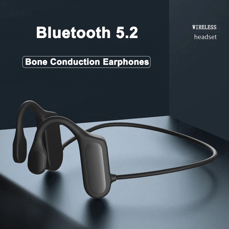 Auriculares inalámbricos TWS con Bluetooth 5,2, cascos de conducción ósea con reducción de ruido ...