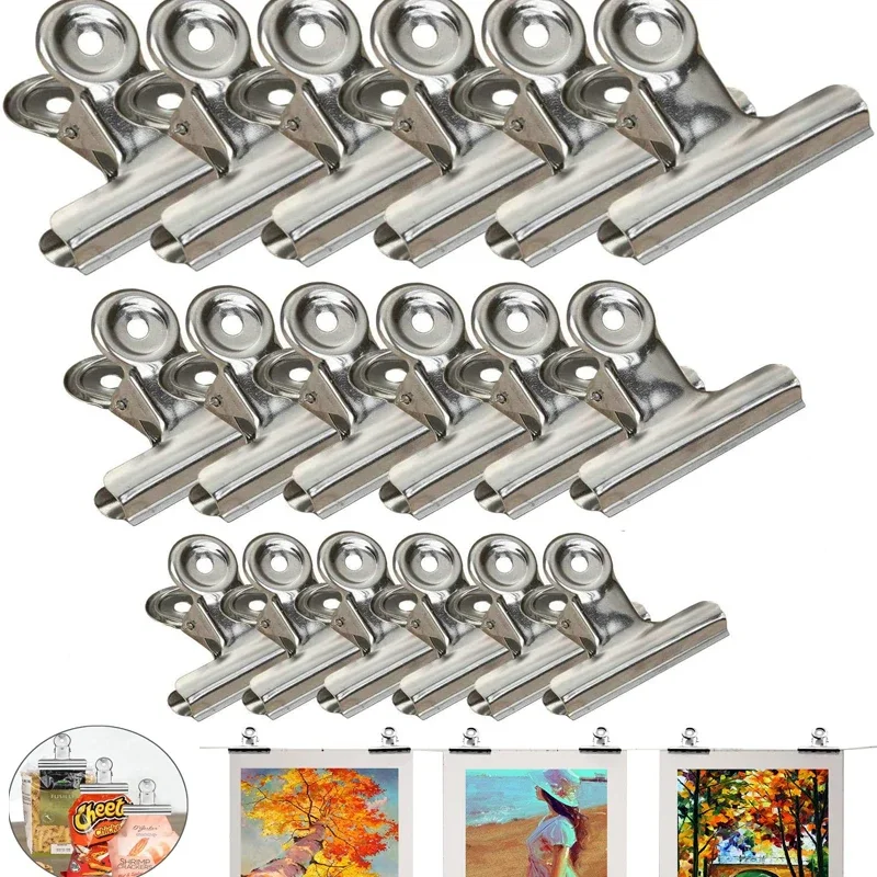 5pcs-Stainless-Steel-Clips-Chip-Clips-Binder-Paper-Clamps-Fabric-Sewing ...