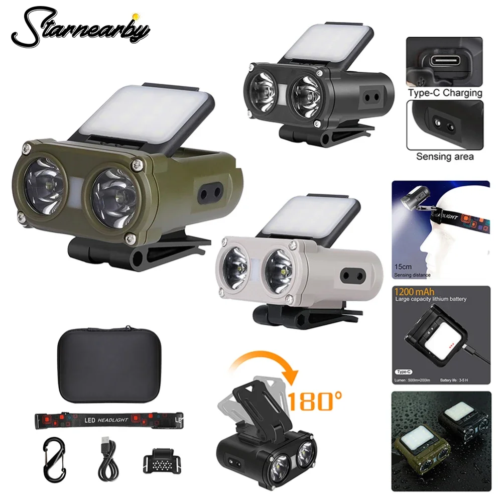 Cap-Light-Mini-Cap-Clip-Headlamp-Rechargeable-Induction-Headlamp ...