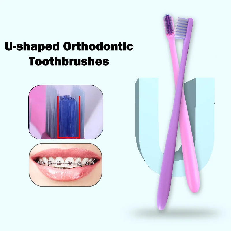 Clean Orthodontic Braces U-shaped Orthodontic Toothbrush Clean Braces ...
