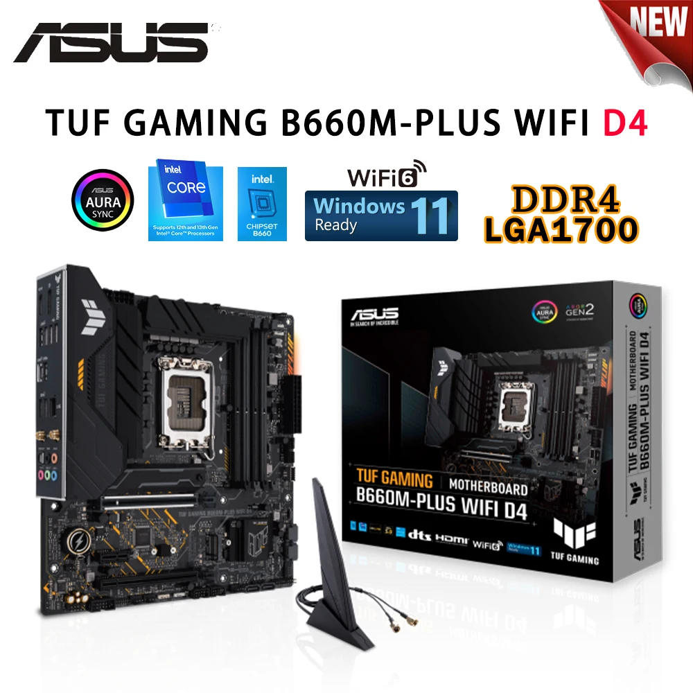 ASUS-New-TUF-GAMING-B660M-PLUS-WIFI-D4-mATX-Intel-B660-5333-OC-128G-USB ...