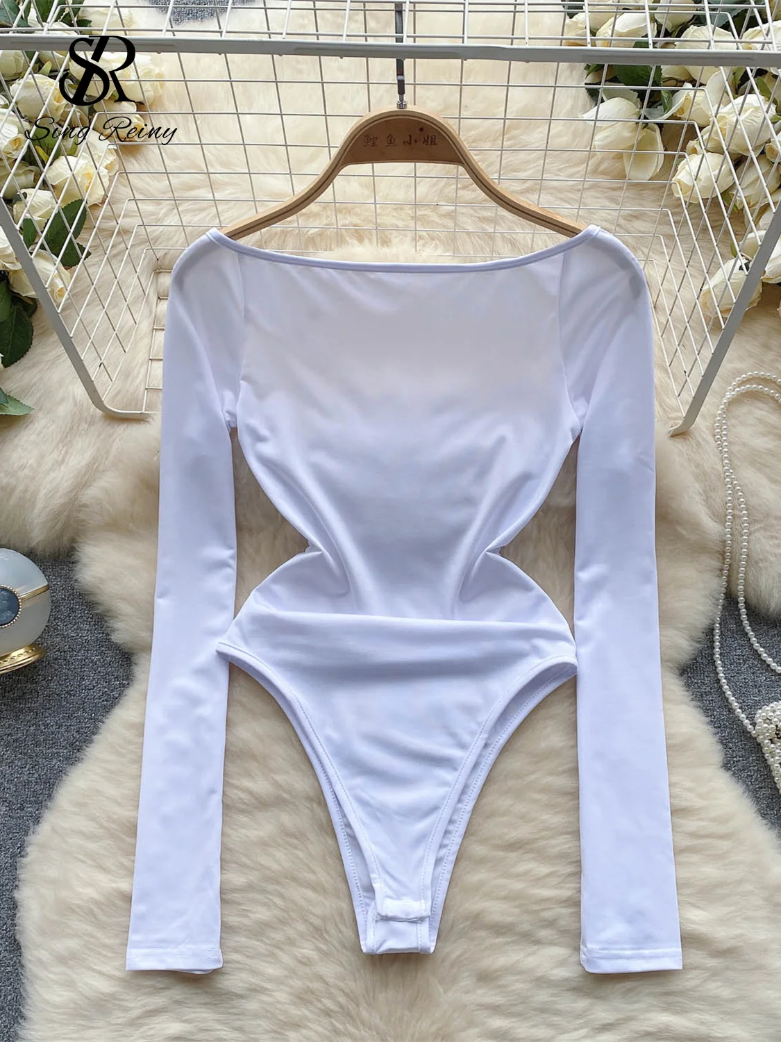 SINGREINY-body-Sexy-de-estilo-Simple-para-mujer-mono-ajustado-de-manga ...