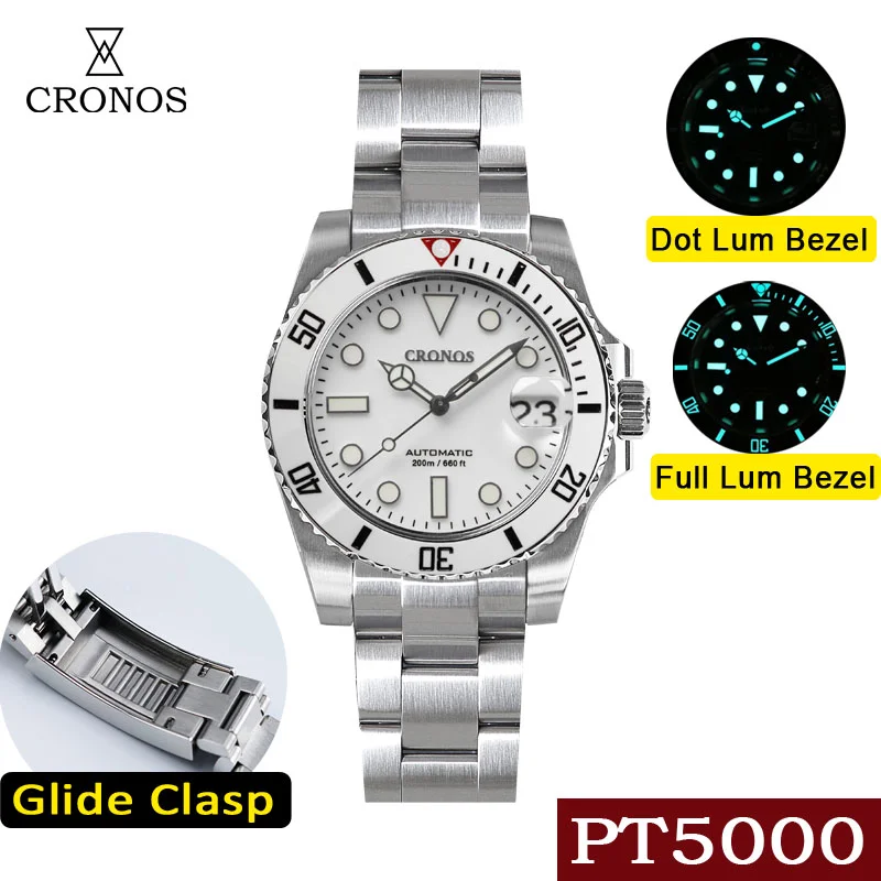 Cronos Diver Luxury Mechanical Watch For Men Stainless Steel Bracelet ...