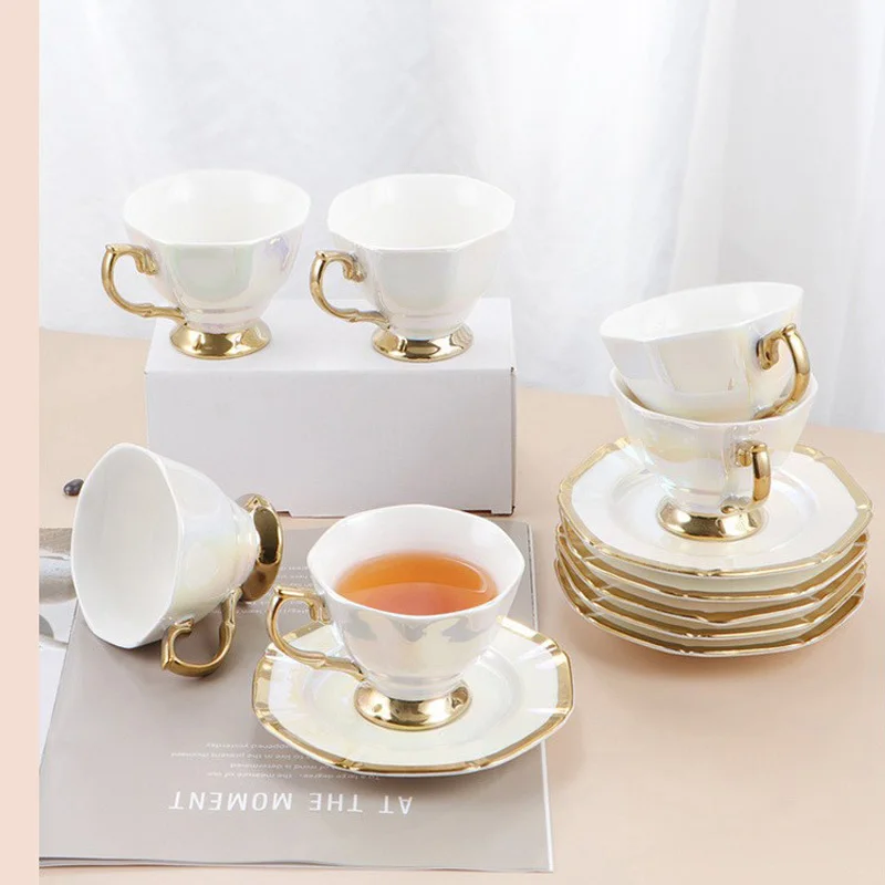 Ceramic-Teacup-And-Dish-Set-Home-Office-Cup-Dish-High-Temperature-Fired ...