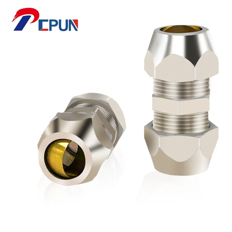 Nickel-Plated-Brass-Double-connection-Nut-Lock-Double-Pipe-Fittings-4mm ...