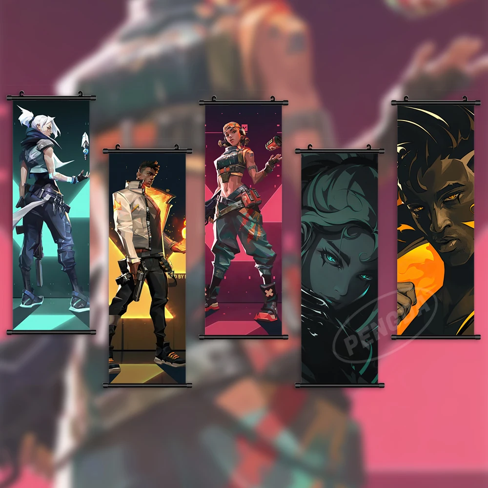 Poster-Game-Canvas-Valorant-Print-Phoenix-Painting-Viper-Wall-Raze ...