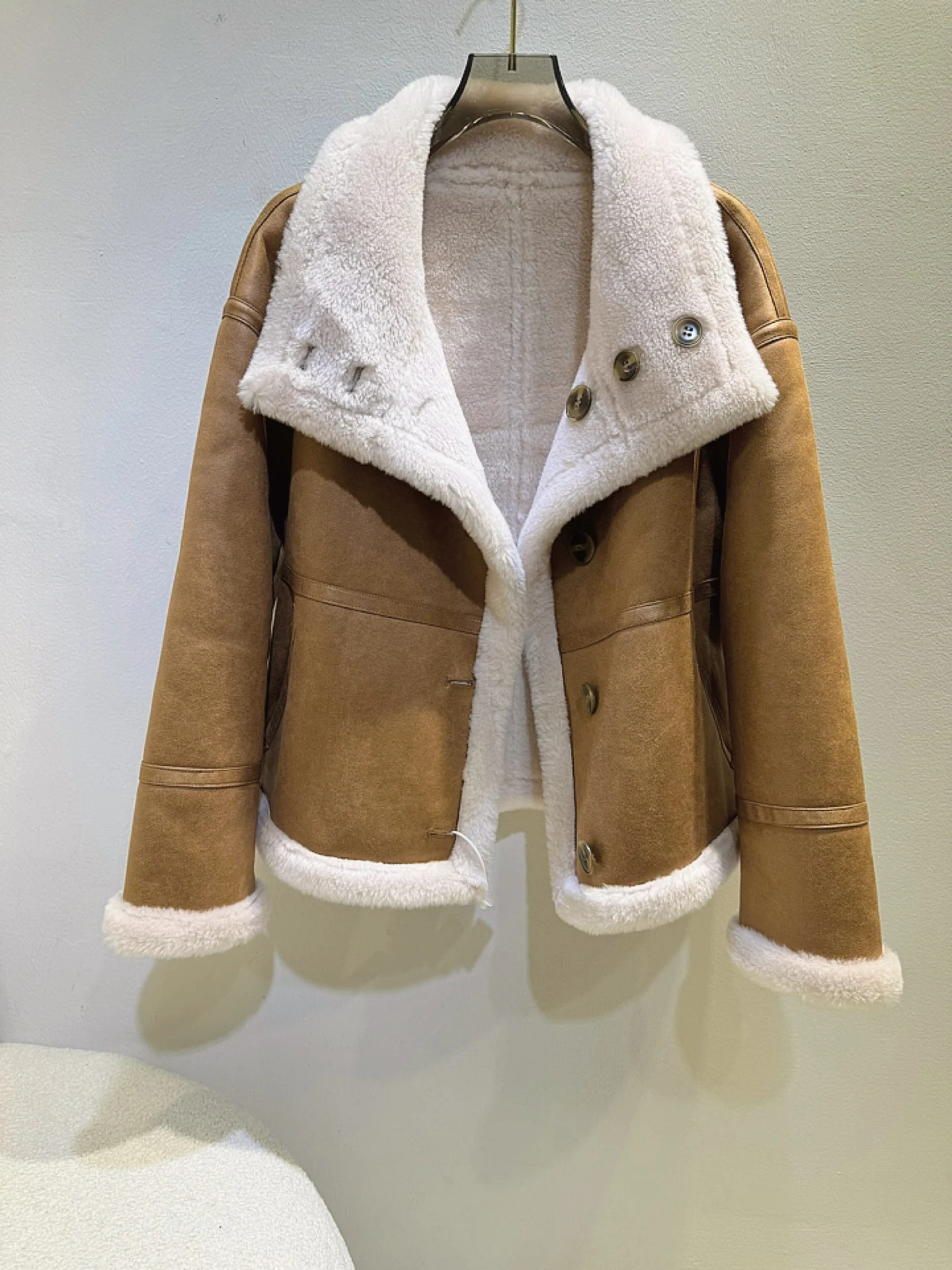 Winter-new-double-sided-fur-biker-coat-Maillard-s-sandy-deerskin ...