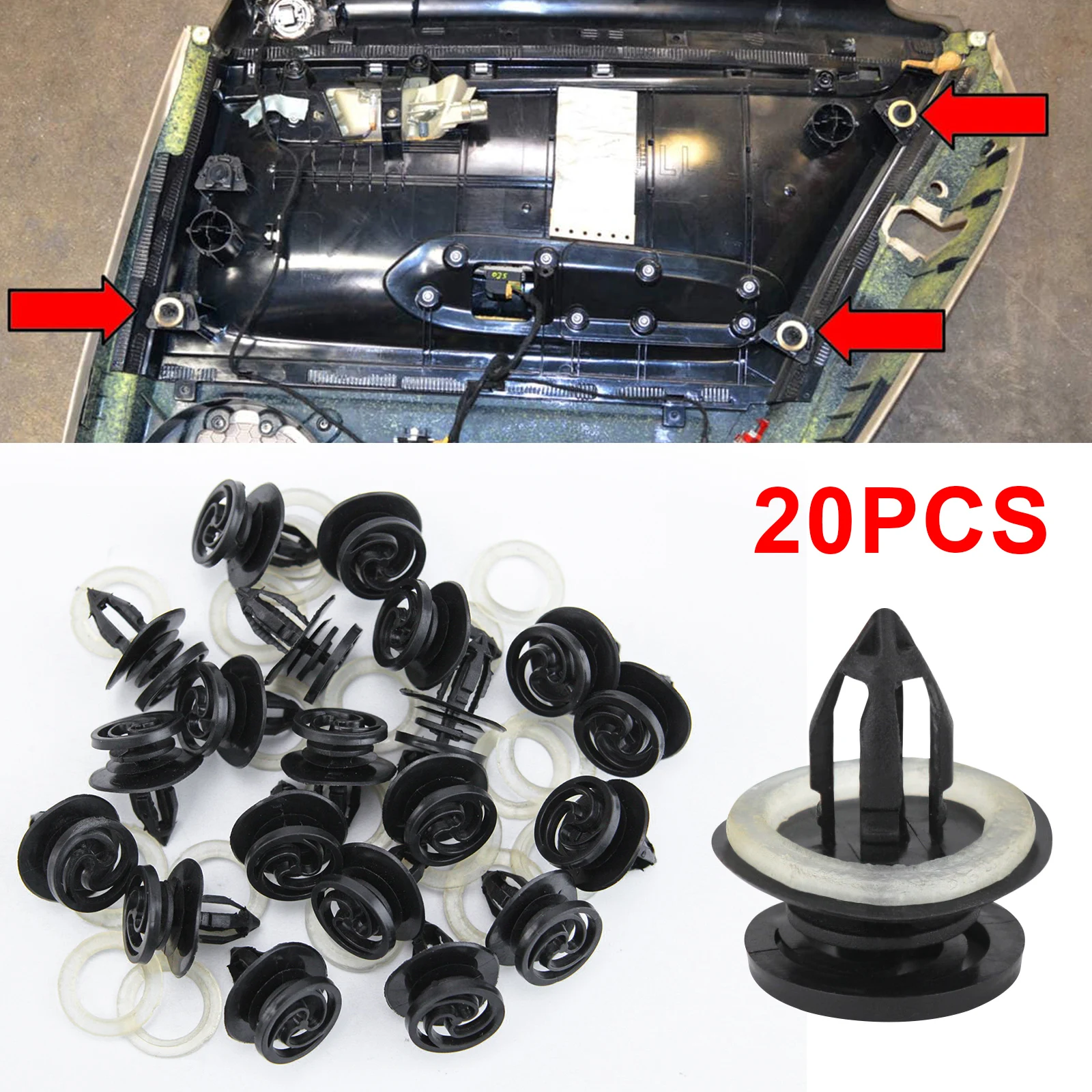 Door Card Panel Trim Rivet Clip Inner Molding Upholstery Fastener ...
