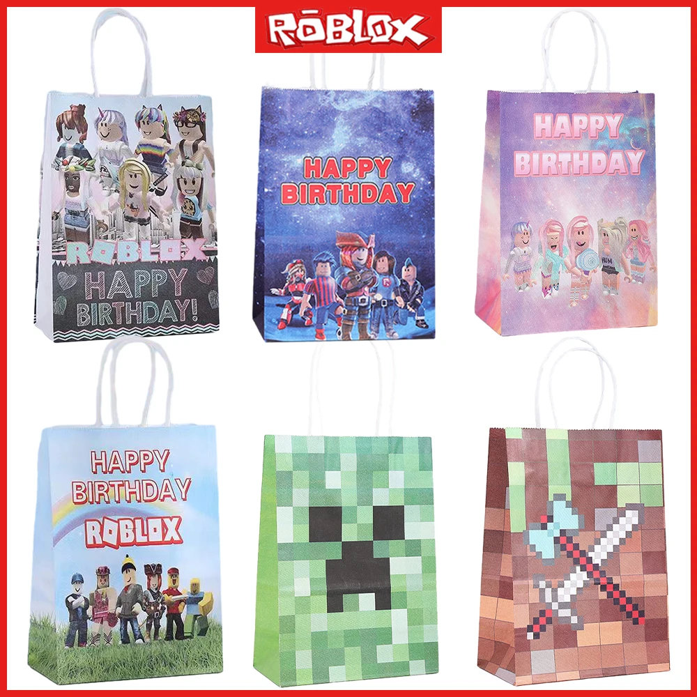 Roblox-Kid-Birthday-Gift-Bag-Fashion-Cartoon-Kraft-Paper-Handbag-Cute ...