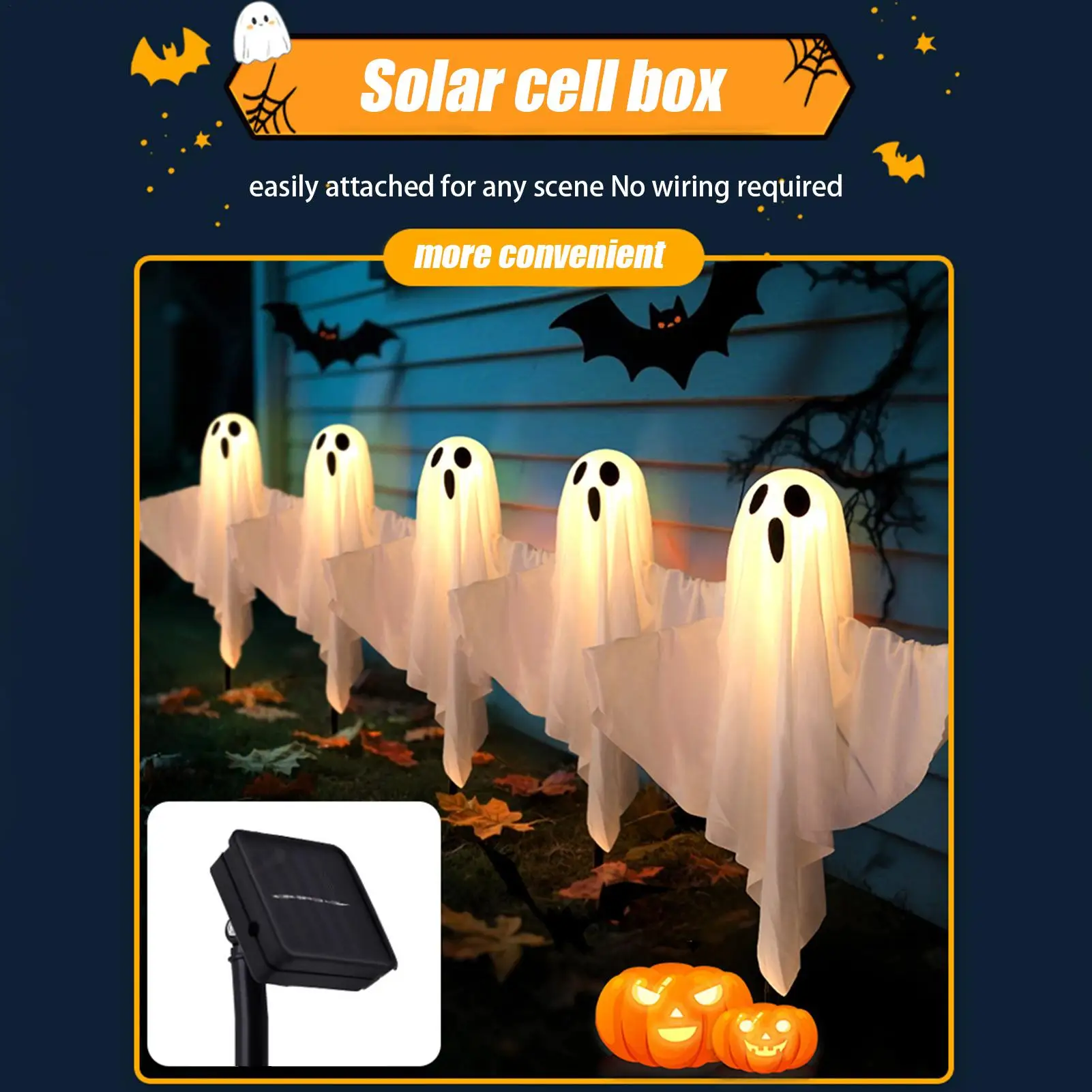 Halloween Solar Pathway Lights Halloween Ghost Pathway Solar Lights For ...