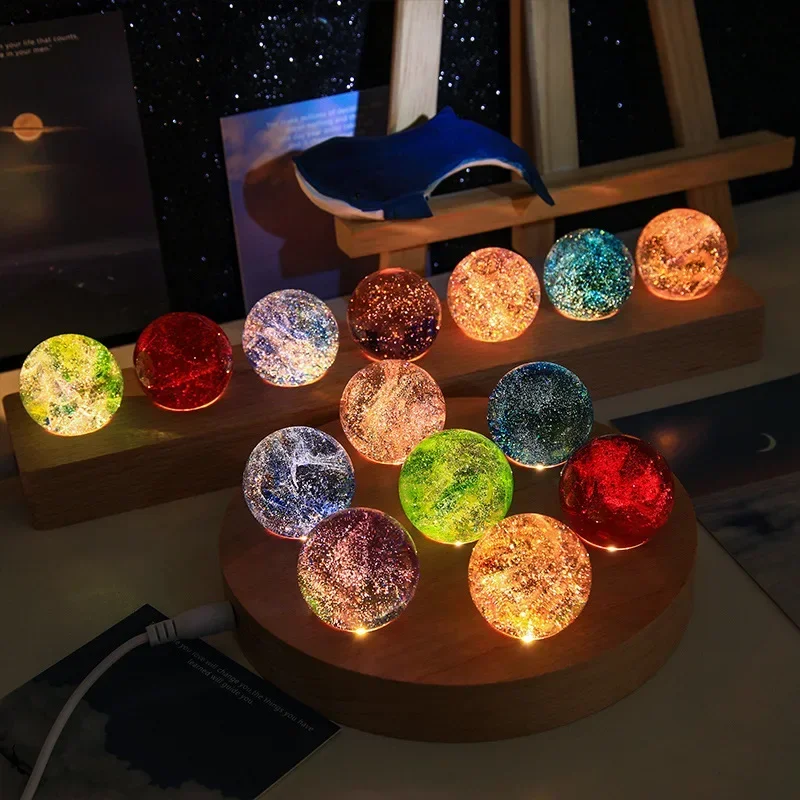 1-set-Fantasy-Colorful-Glass-Star-Ball-Luminous-Planet-Astronomy ...