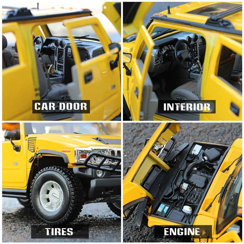 Hummer H2 Yellow Interior