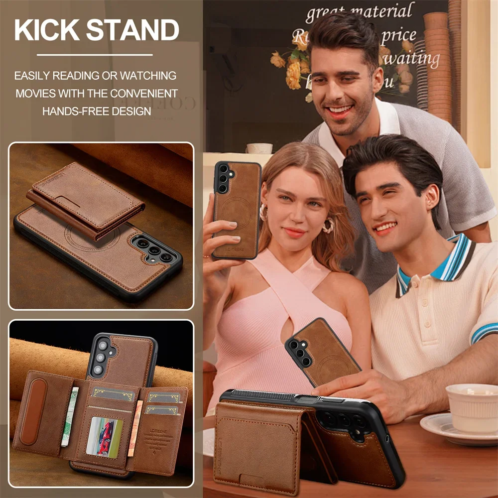 MagSafe-Compatible Detachable Magnetic Wallet Case for Samsung Galaxy ...