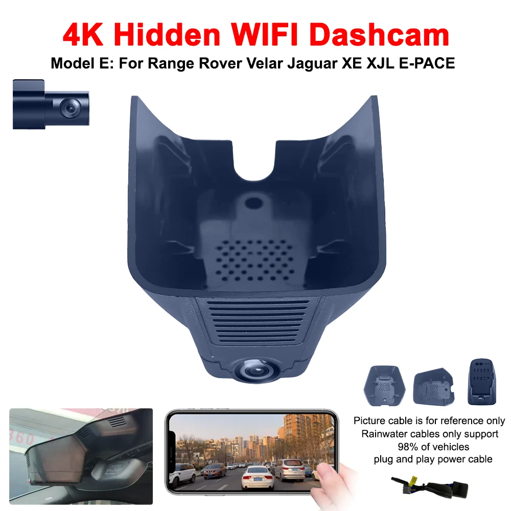 For-Land-Rover-Velar-Jaguar-XE-XJL-E-PACE-Front-and-Rear-4K-Dash-Cam ...