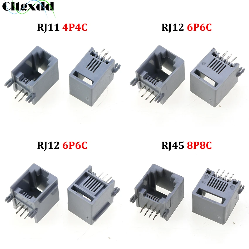 Rj11 6 Pin Telephone Connector | Rj11 Connector Socket 6p6c | Rj11 Rj12 ...