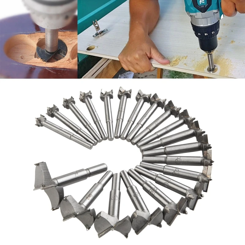 20pcs/set 14-50mm Forstner Drill Bits Woodworking Self Centering Hole ...
