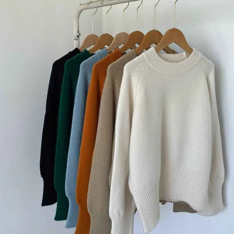 Autumn-Cashmere-Knitted-Sweaters-Women-Winter-Warm-Casual-Mock-Neck ...
