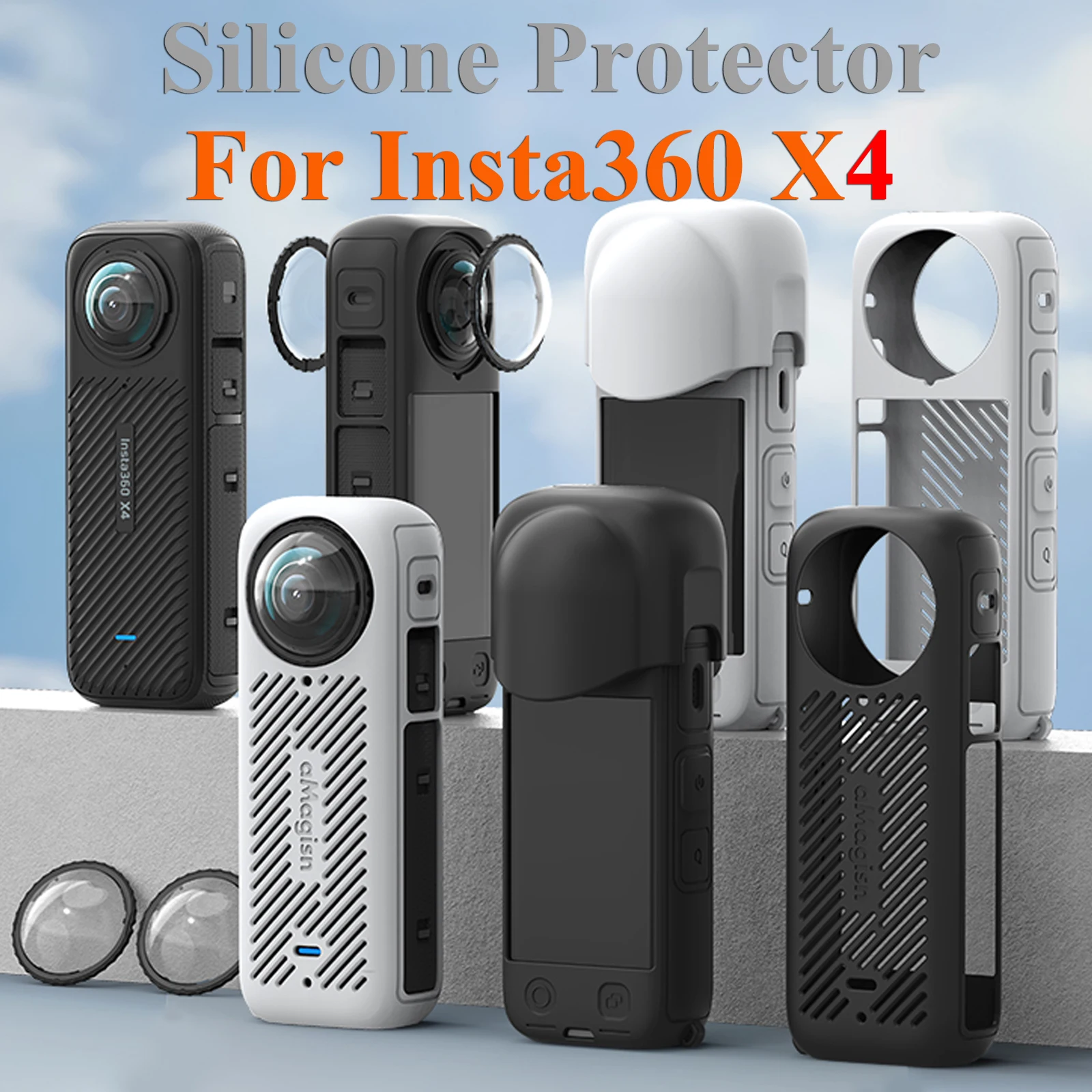 Silicone-Protector-For-Insta360-X4-Camera-Body-Case-Lens-Cap-Soft-Heat ...