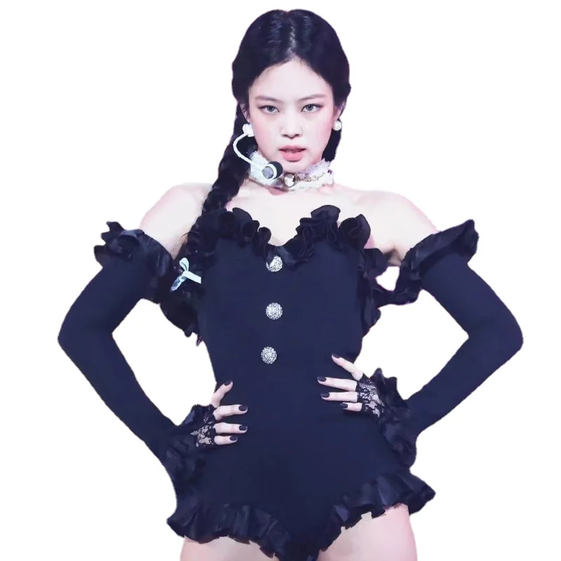 Jennie-Kpop-Outfit-Stage-Dance-Costume-Rave-Festival-Clothes-Show-Gogo ...