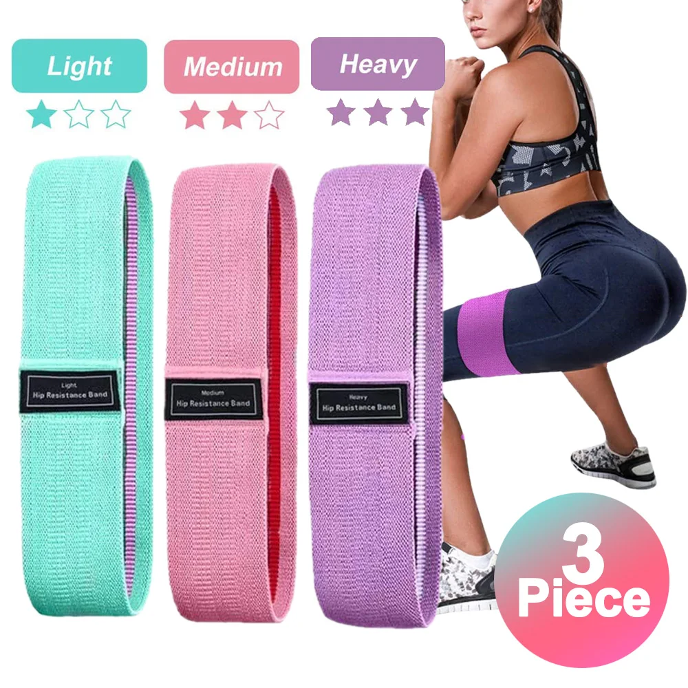1/2/3PCS Elastic Bands Fitness Resistance Bands Yoga Pilates Hip Circle ...