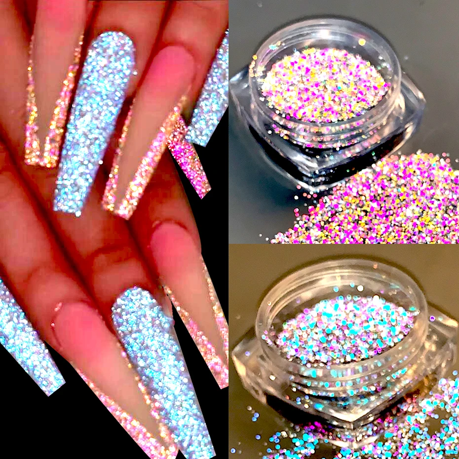 Reflective-Prism-Glitter-Nail-Powder-Flakes-Sparkly-Green-Red-Nail-Art ...