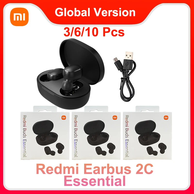 3/6/10 Pcs Xiaomi Redmi Earbuds 2C Essential True Wireless Earphones ...