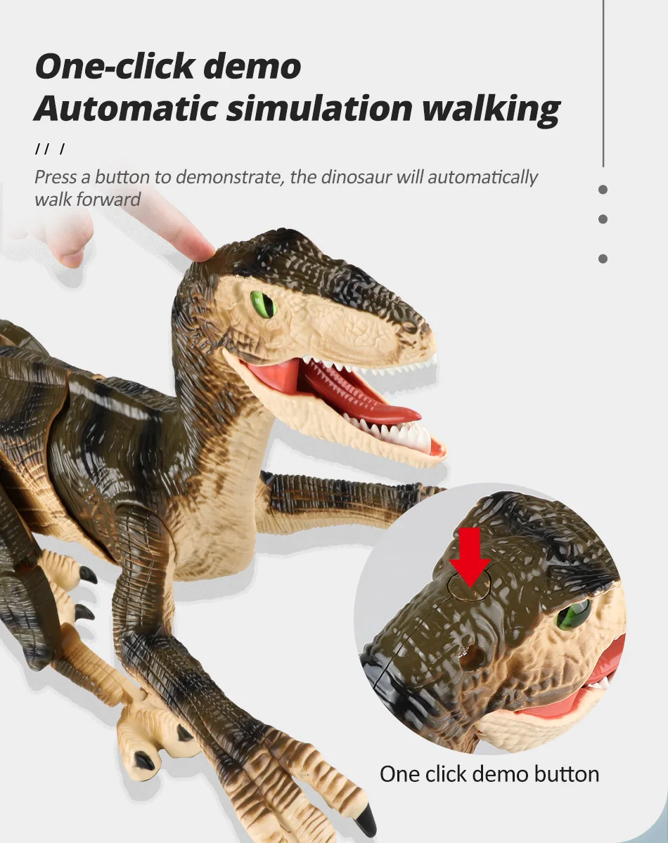 Generic RC Dinosaur Toys for Boys Remote Control Electronic Dinosaurios ...