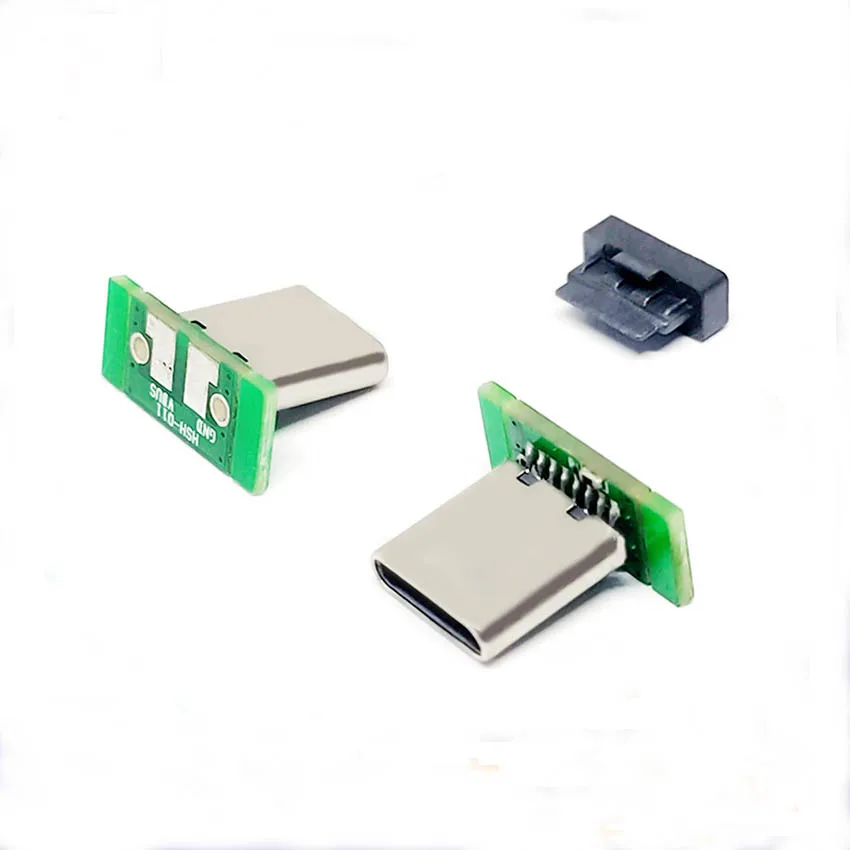 1-10Pcs-USB-3-1-Type-C-Male-Vertical-Patch-Board-16pin-Data-Band-PCB ...