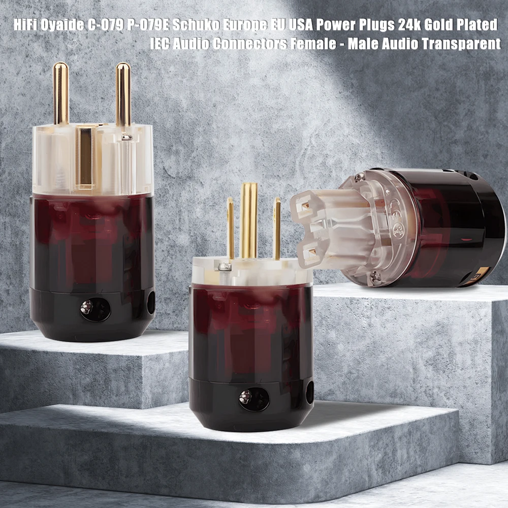 hifi-Oyaide-C-079-P-079e-Schuko-Europe-EU-Power-Plug-24k-Gold-Plated ...