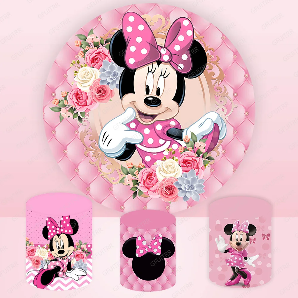 Minnie-Mouse-Round-Backdrop-Girls-Birthday-Party-Baby-Shower ...