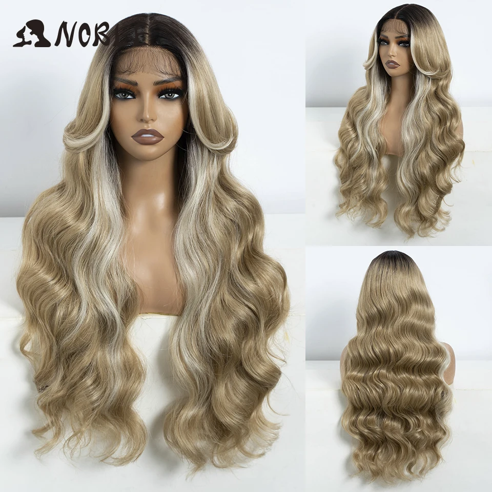 Noble Synthetic Lace Front Wigs For Women 30" Long Body Wave Lace Wig ...