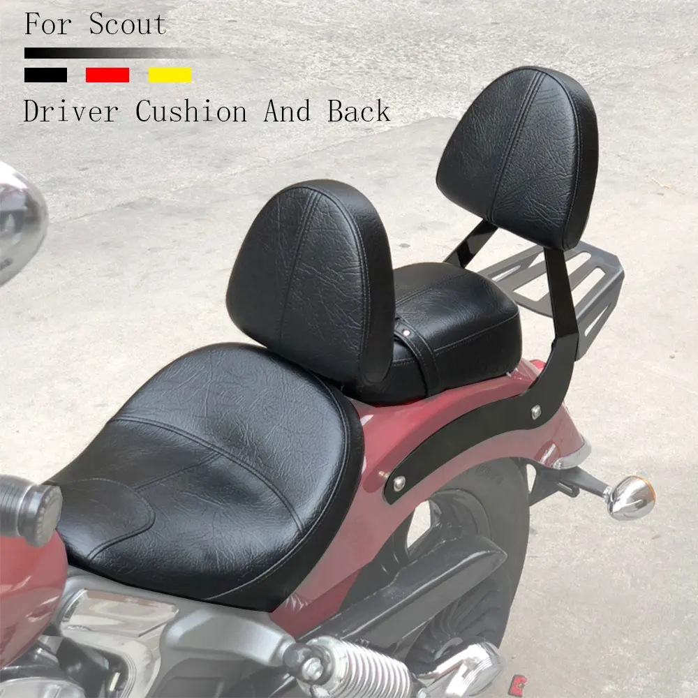 Motorcycle Accessories Leather Driver Front Solo Durable Seat Back ...