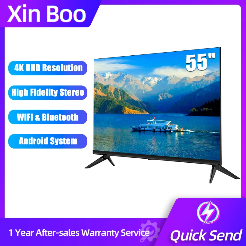 55-Inch-4K-UHD-Android-System-Smart-TV-Wifi-Stereo-Dual-Speakers-Ultra ...