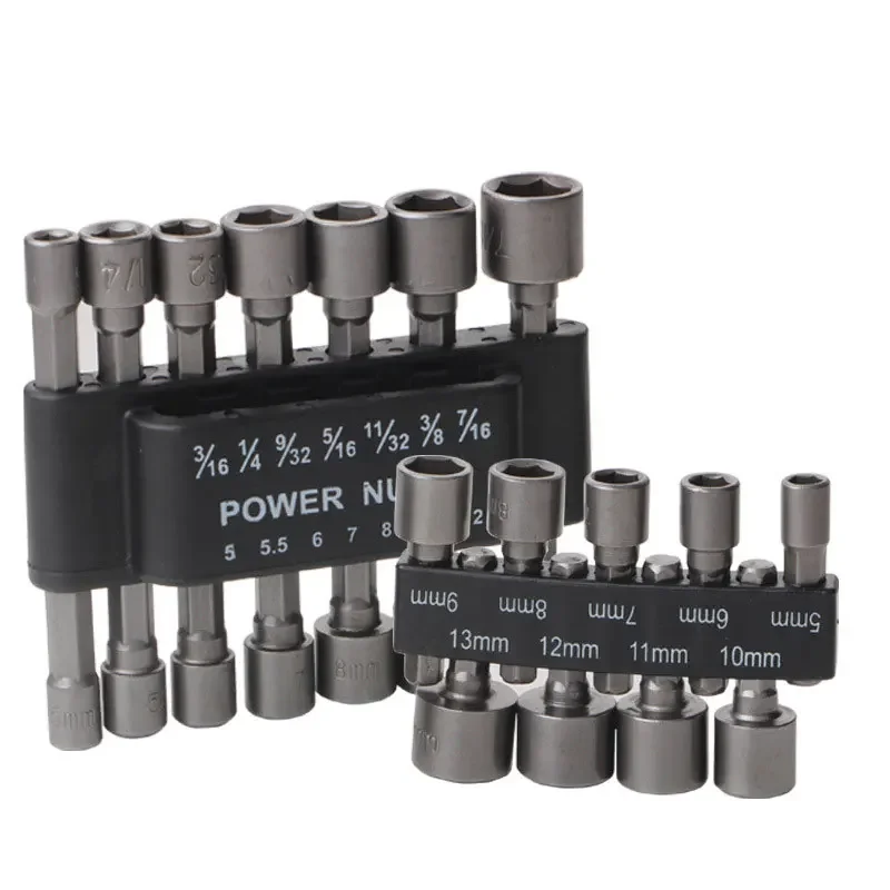 9-14pcs-set-5mm-13mm-Hex-SocketS-Sleeve-Nozzles-Nut-Driver-Set-Power ...