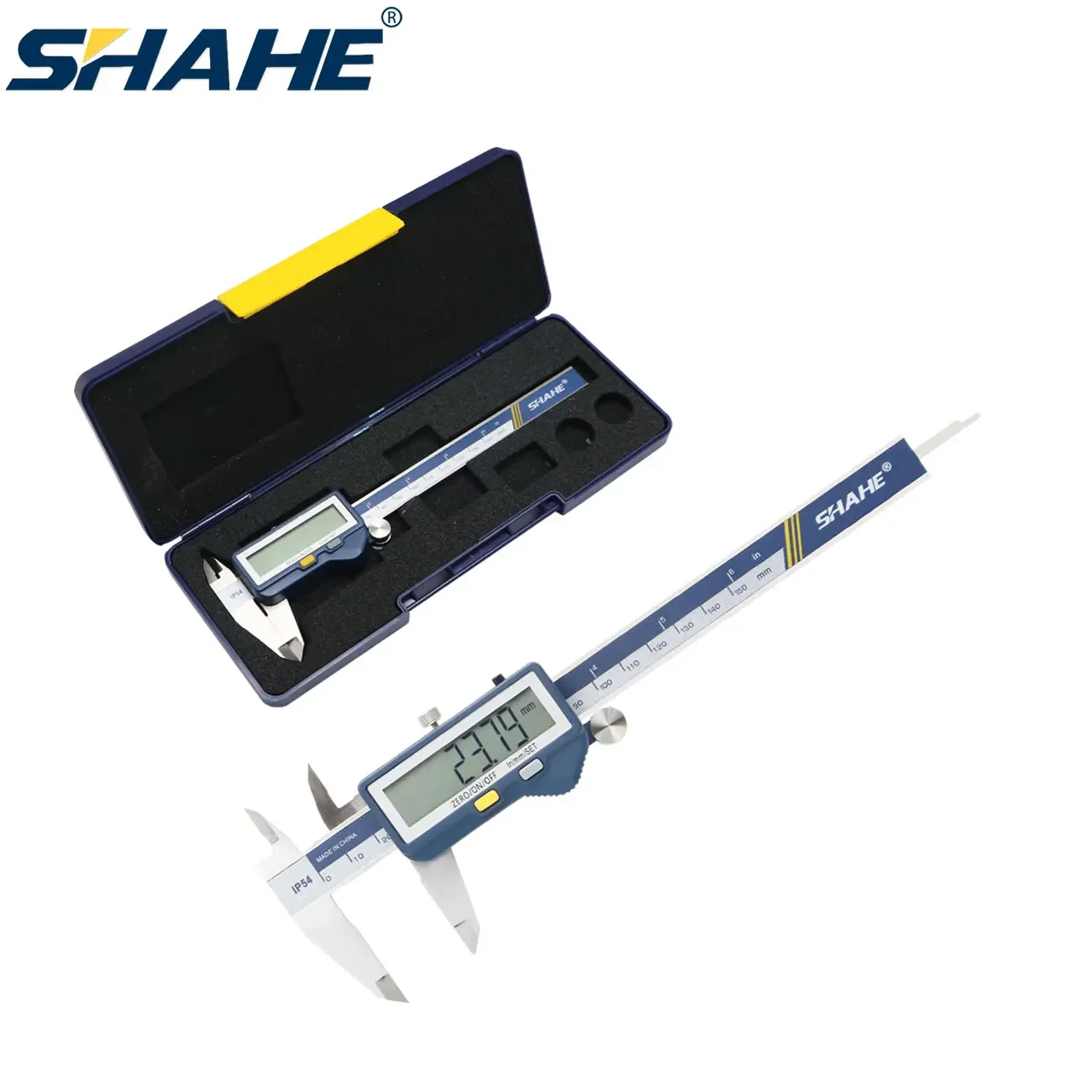 SHAHE-Built-in-Wireless-Data-Output-Digital-Caliper-150-200-300mm-Steel ...