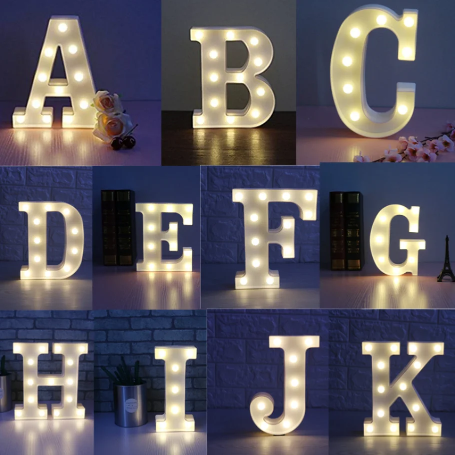 Phlanp-Letter-Alphabet-LED-Lights-Luminous-Number-Lamp-Decor-Battery ...