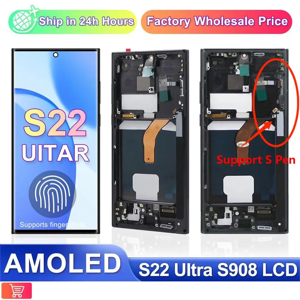 Amoled-S22-Ultra-Screen-Replacement-For-Samsung-Galaxy-S22-Ultra-LCD ...