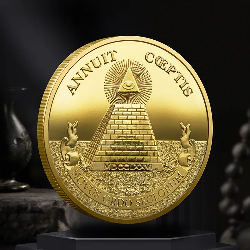 Souvenir-Pyramid-Coin-European-and-American-Faith-God-s-Eye-Free ...