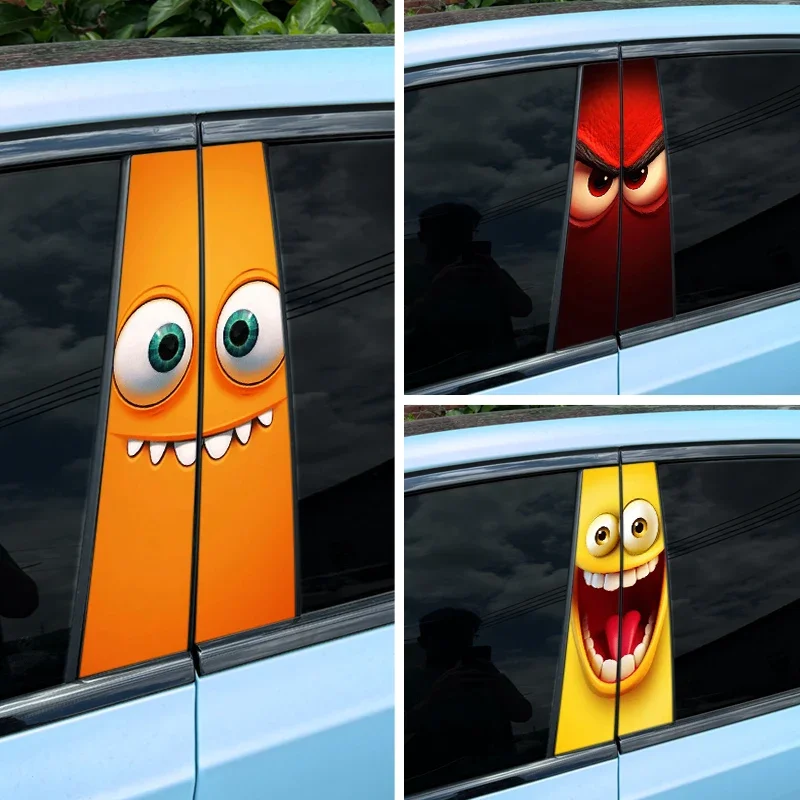 1PC-Cartoon-Funny-Car-Stickers-Auto-B-Pillar-Waterproof-Decoration ...