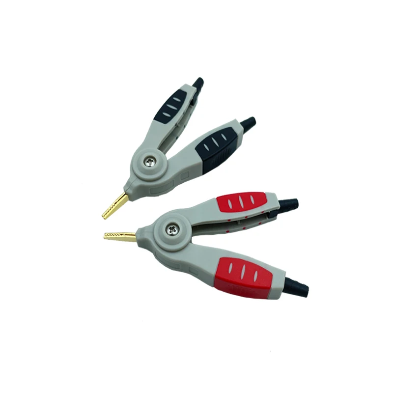 1 Pair Lcr Test Tool Kelvin Crocodile Duckbill Clip Orichalum Plating ...